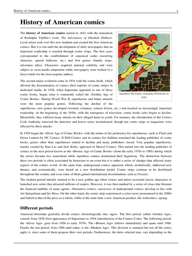 History of American Comics | PDF | Comic Book | Cartooning
