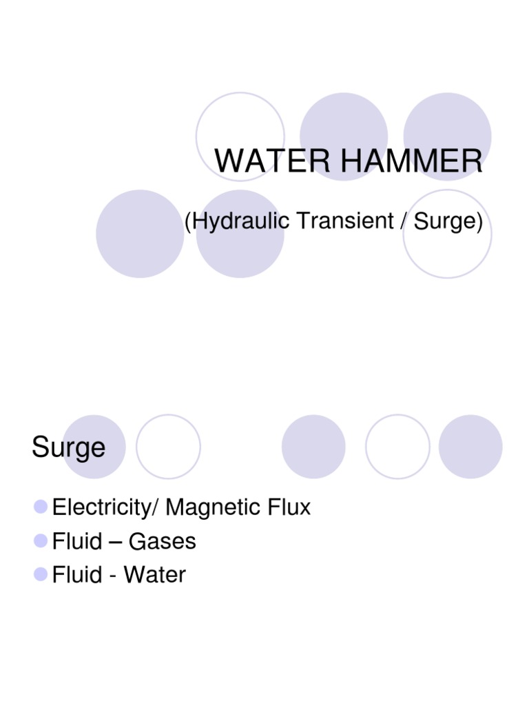 Water Hammer Presentation | PDF