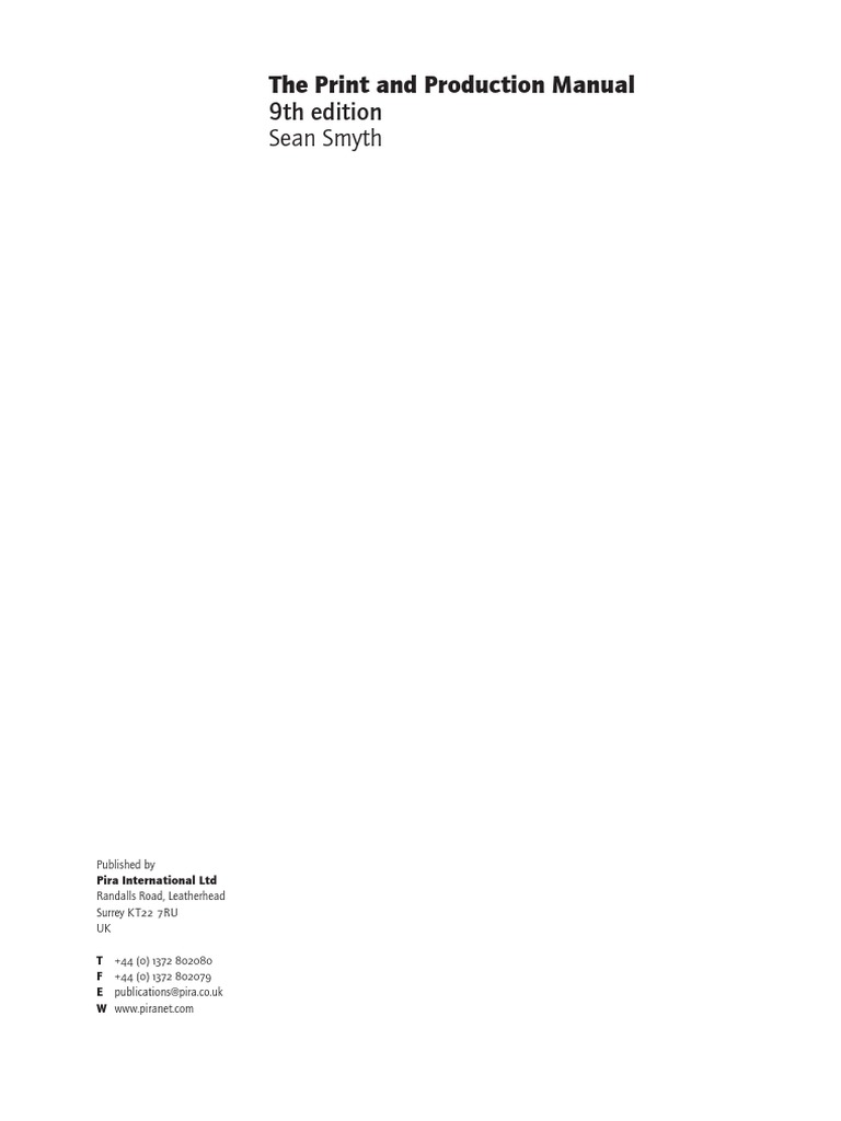 The Print & Production Manual | PDF | Printing | Lithography