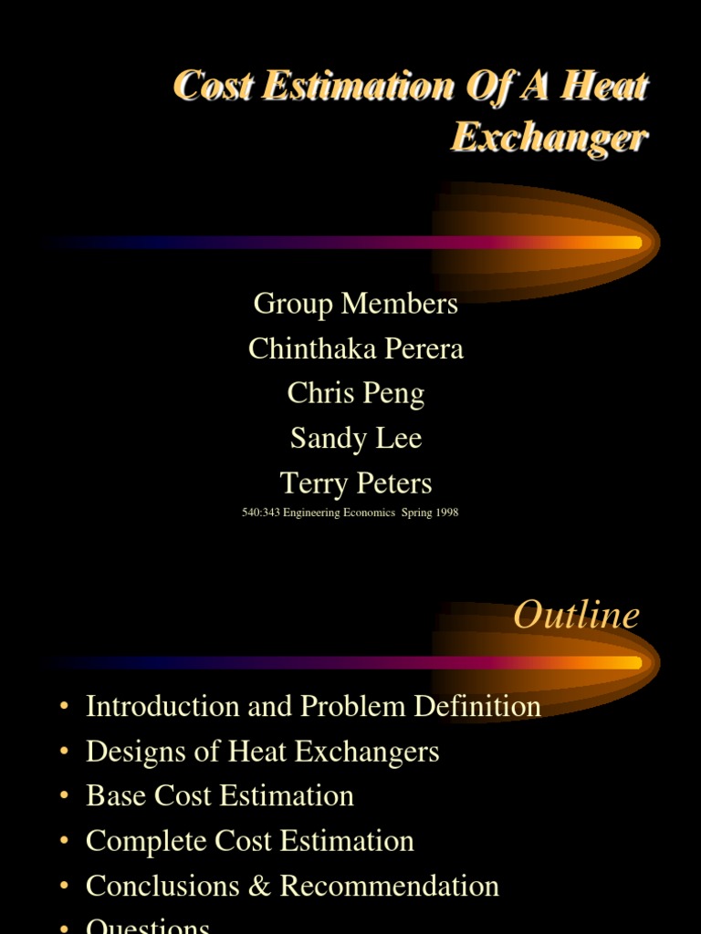 Process Equipment Cost Estimation-Heat-Exchanger | PDF | Heat Exchanger ...