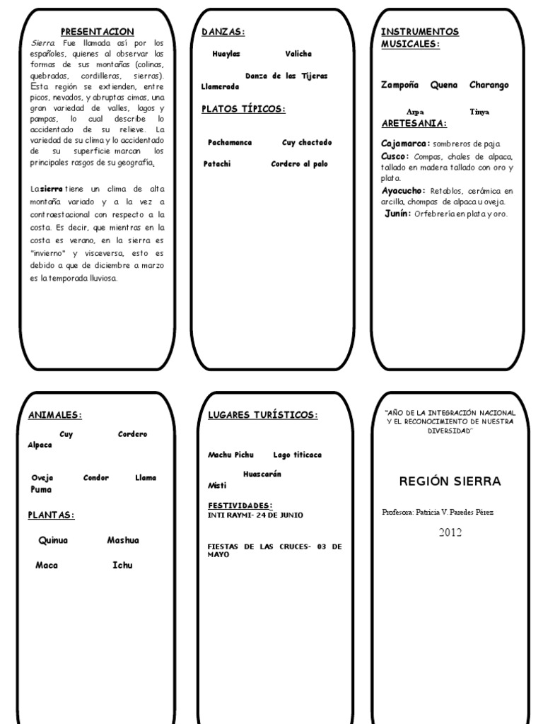 Triptico Sierra | PDF