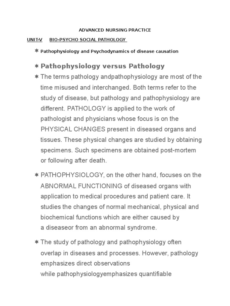 Advanced Nursing Practice | PDF | Pathology | Epidemiology