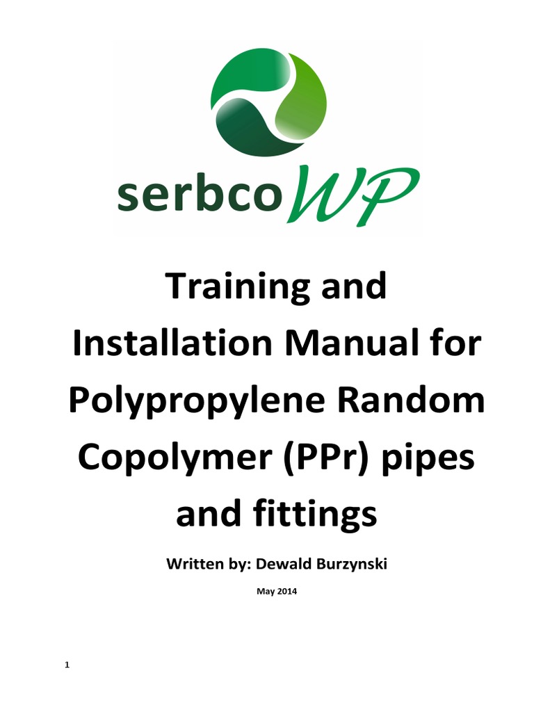 Serbco WP Training Manual For PPR Pipes and Fittings | PDF | Welding ...