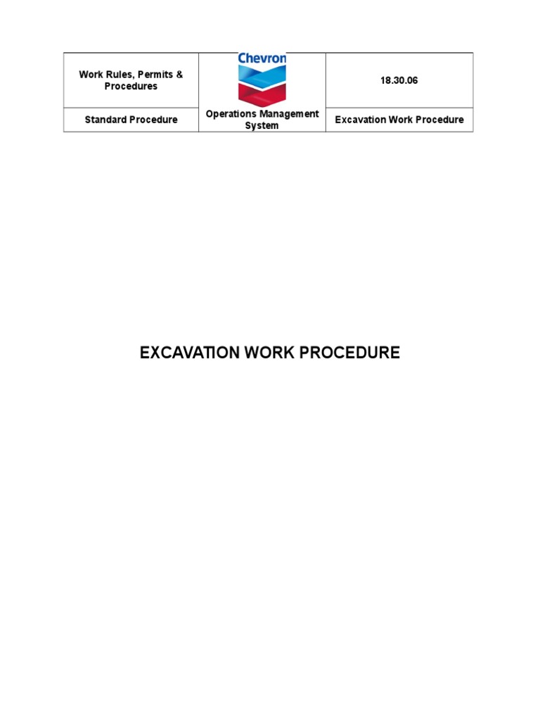 Excavation Work Procedure | Download Free PDF | Excavation (Archaeology ...