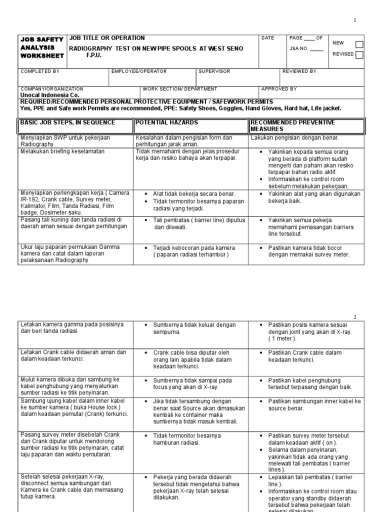 JSA Radiography | PDF