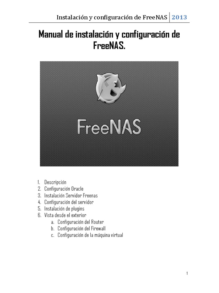 Manual FreeNAS | PDF | Cortafuegos (informática) | Redes de computadoras
