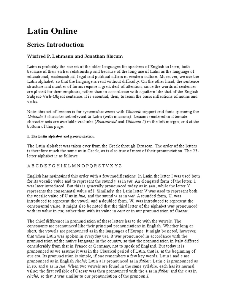 Latin Course | PDF | Perfect (Grammar) | Latin