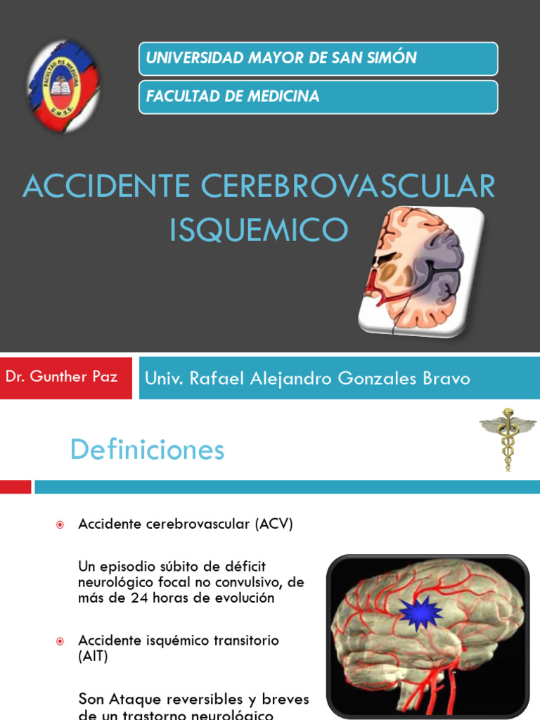Acv Isquemico | PDF | Carrera | Especialidades Medicas