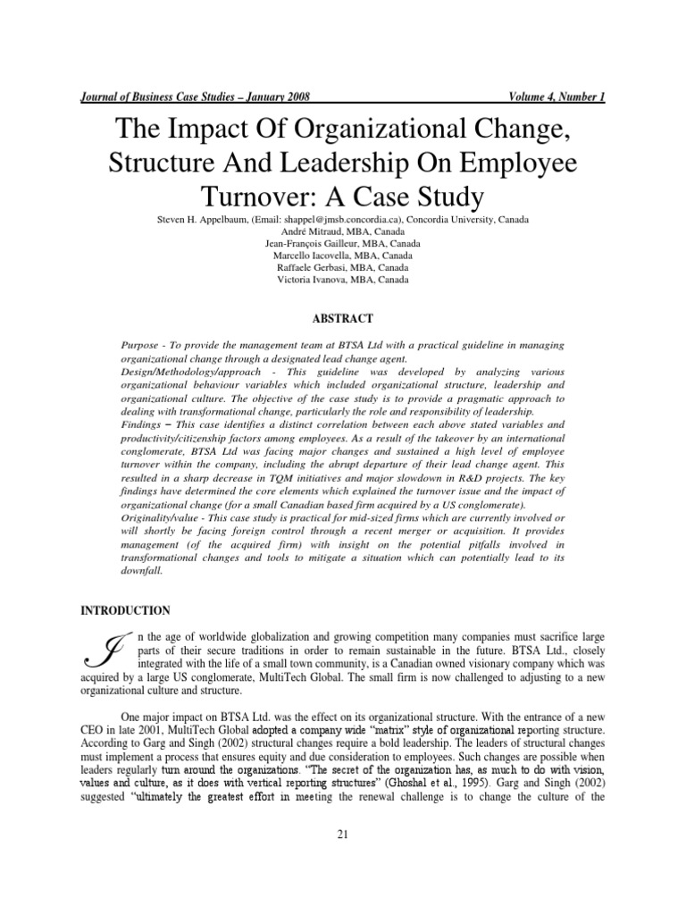 Case Study Organisational Behaviour | PDF | Organizational Culture ...