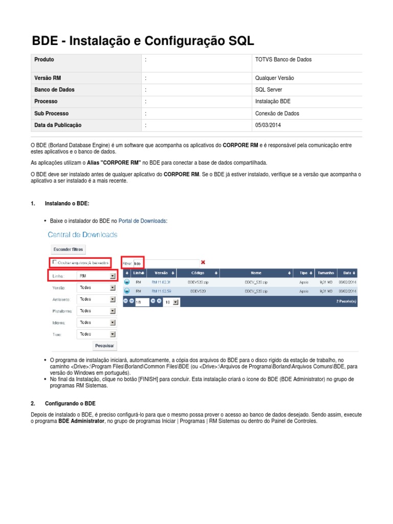 BDE - Instalacao e Configuracao SQL | PDF | Microsoft Windows | Windows ...