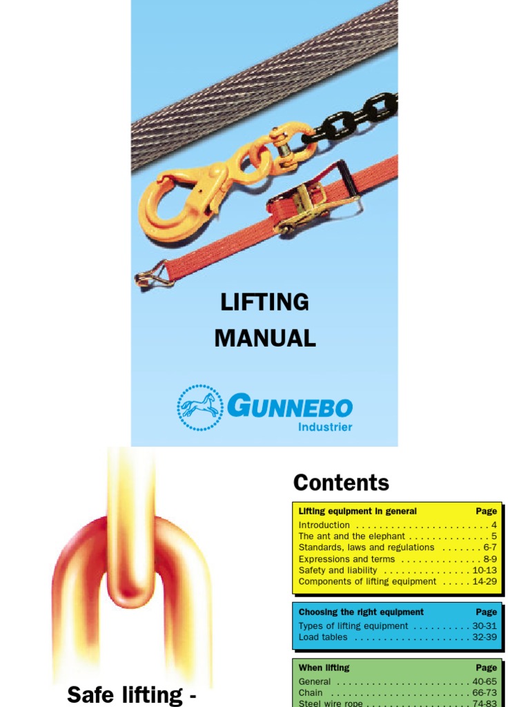 Gunnebo Lifting Manual | PDF | Rope | Fracture
