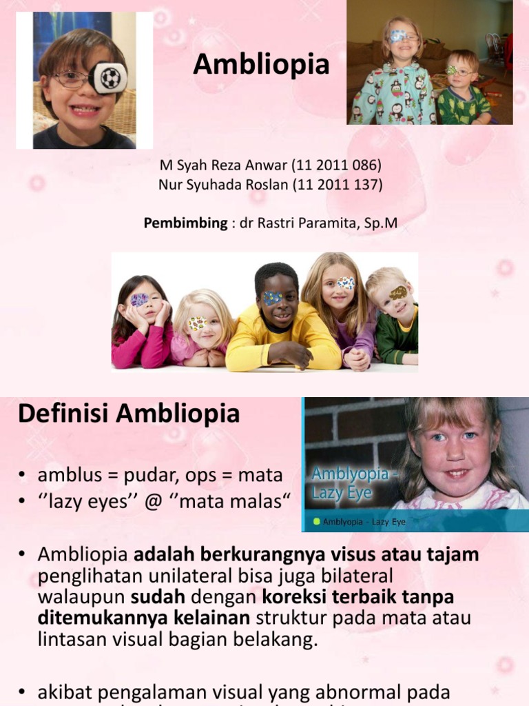 Jenis dan Penyebab Ambliopia pada Anak | PDF