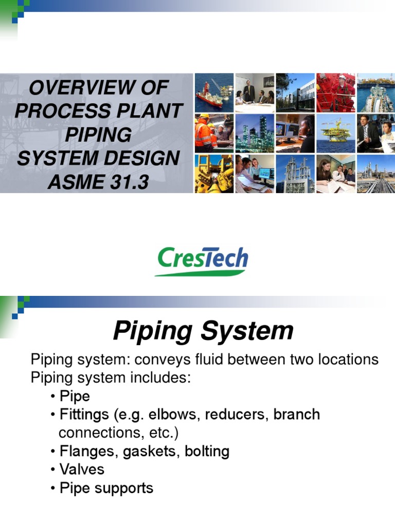 Overview of Process Piping - ASME313 | PDF | Corrosion | Pipe (Fluid ...