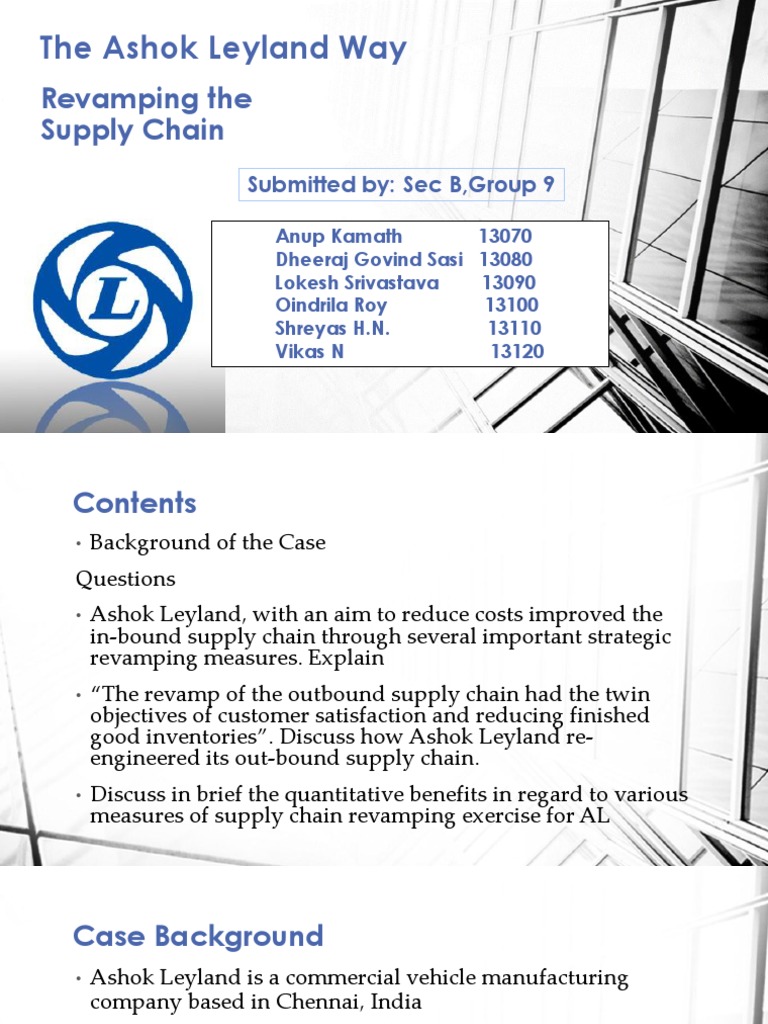 The Ashok Leyland Way | PDF | Supply Chain | Inventory