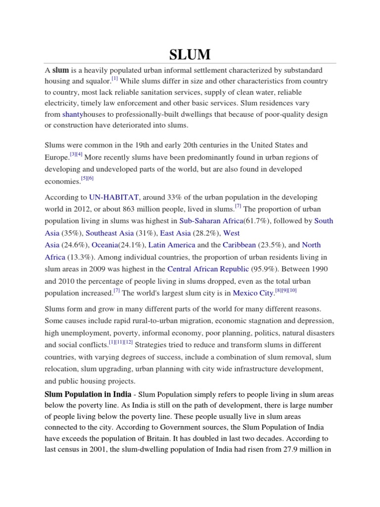 Slum | Slum | Economies | Free 30-day Trial | Scribd
