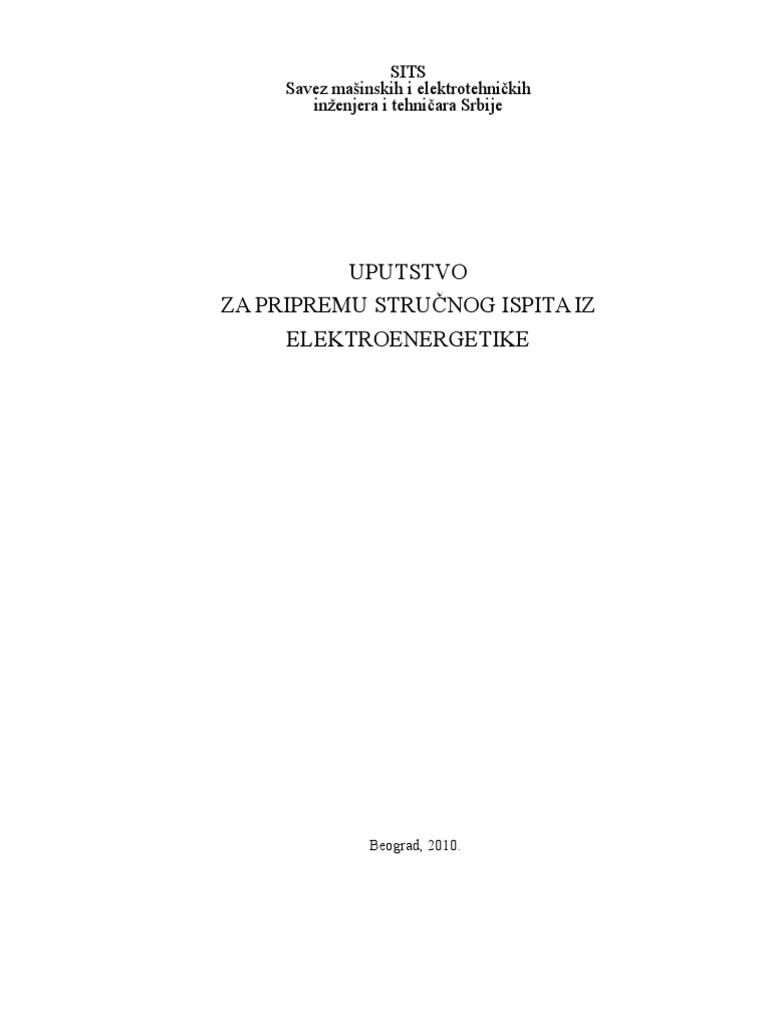 Uputstvo Za Pripremu Strucnog Ispita | PDF