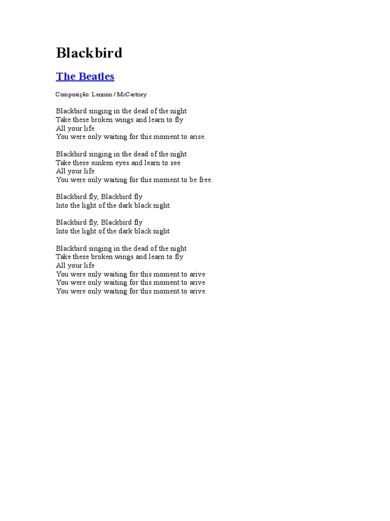 Blackbird | PDF | Poetry