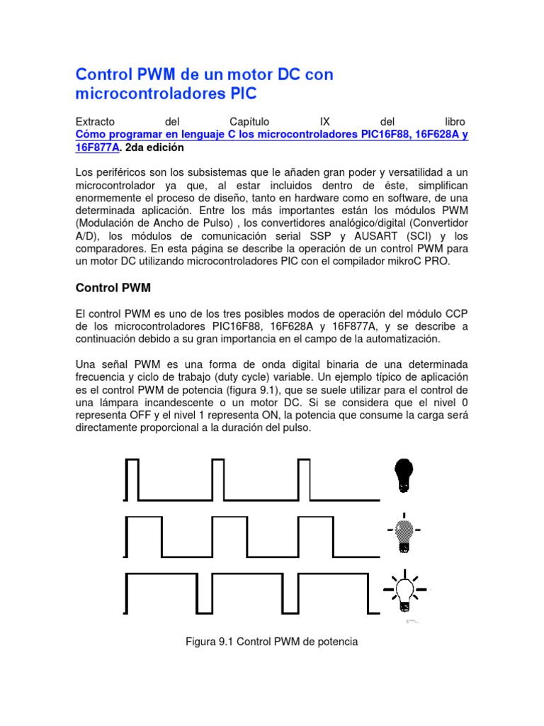 Control PWM de Un Motor DC Con Microcontroladores PIC | PDF ...
