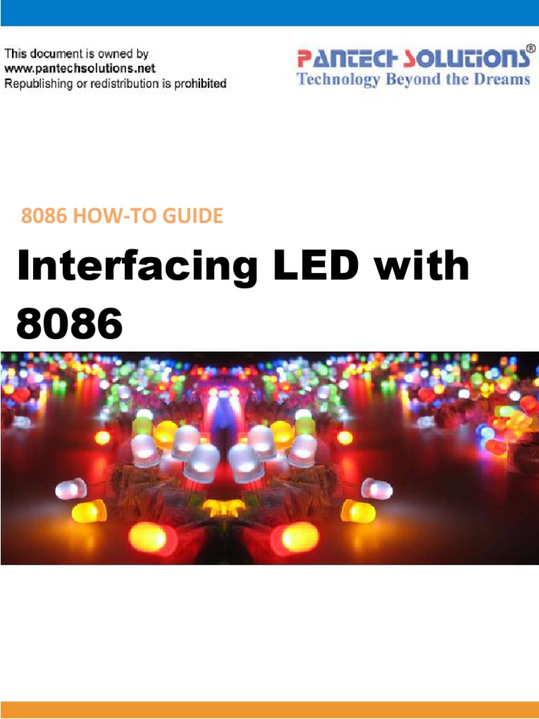 Interfacing LED With 8086 PDF | PDF | Light Emitting Diode | Personal ...
