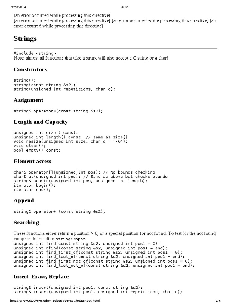 Strings: Constructors | PDF | String (Computer Science) | Algorithms And Data Structures