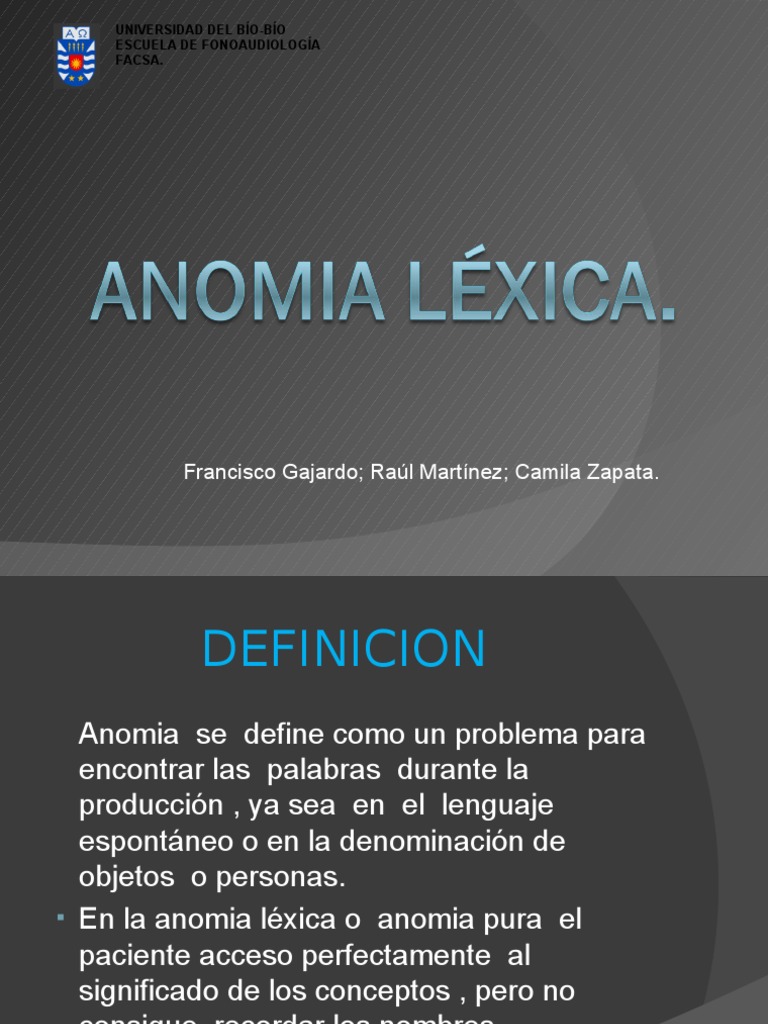 Anomia | PDF | Fonología | Palabra