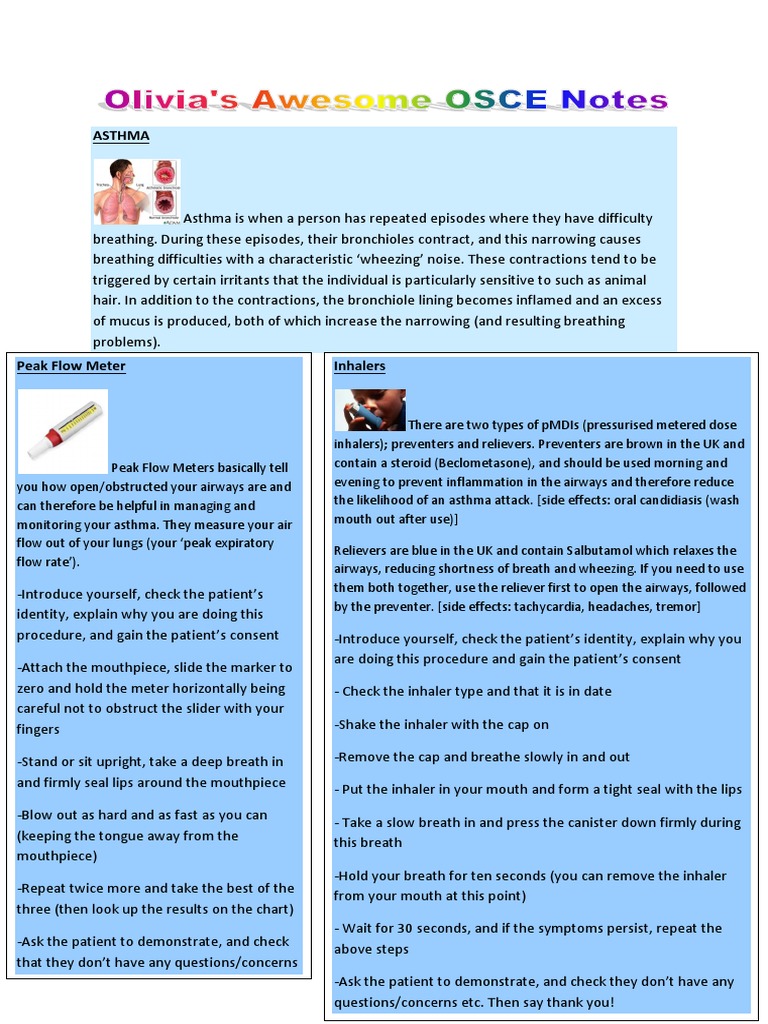 OSCE Notes | PDF | Injection (Medicine) | Hiv/Aids