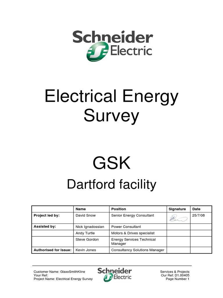 GSK Dartford Electrical Energy Audit | PDF | Hvac | Cogeneration