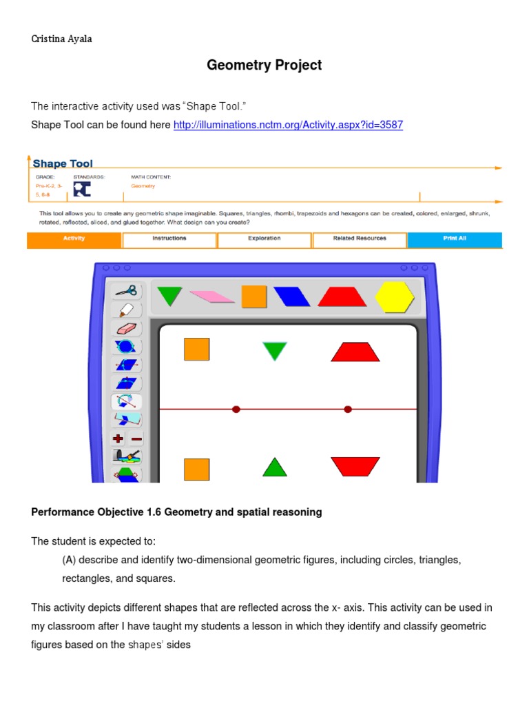 Geometry Project: Interactive Shape Tool | PDF