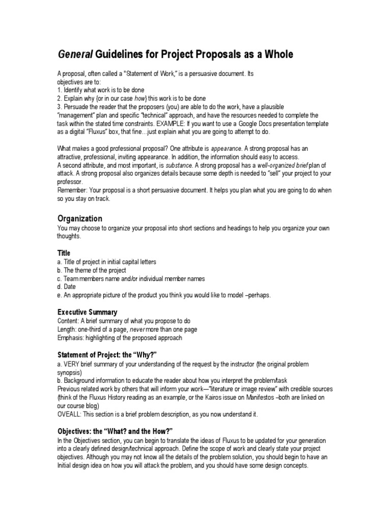 Guidelines Project Proposals | PDF | Cognition | Communication