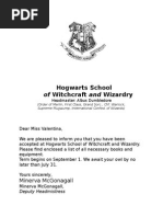 Hogwarts Class Schedule Overview | PDF | Harry Potter