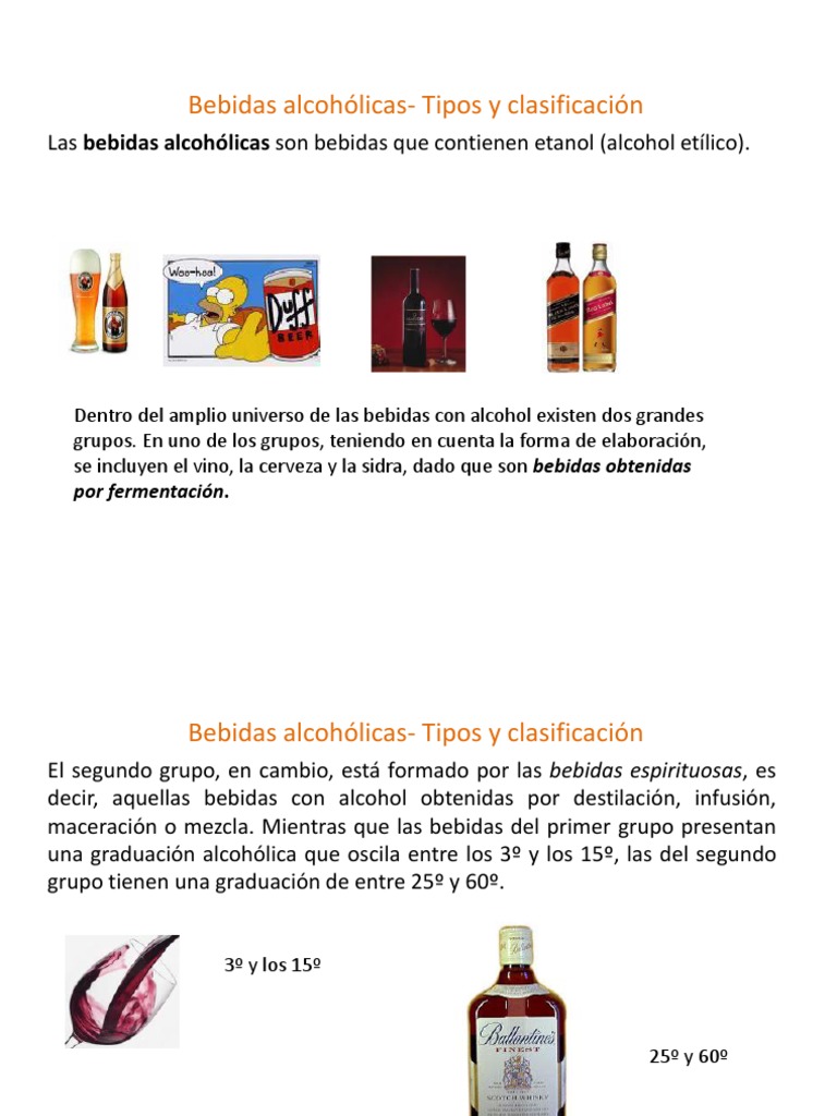 Una guía completa de los tipos de bebidas alcohólicas, sus ...
