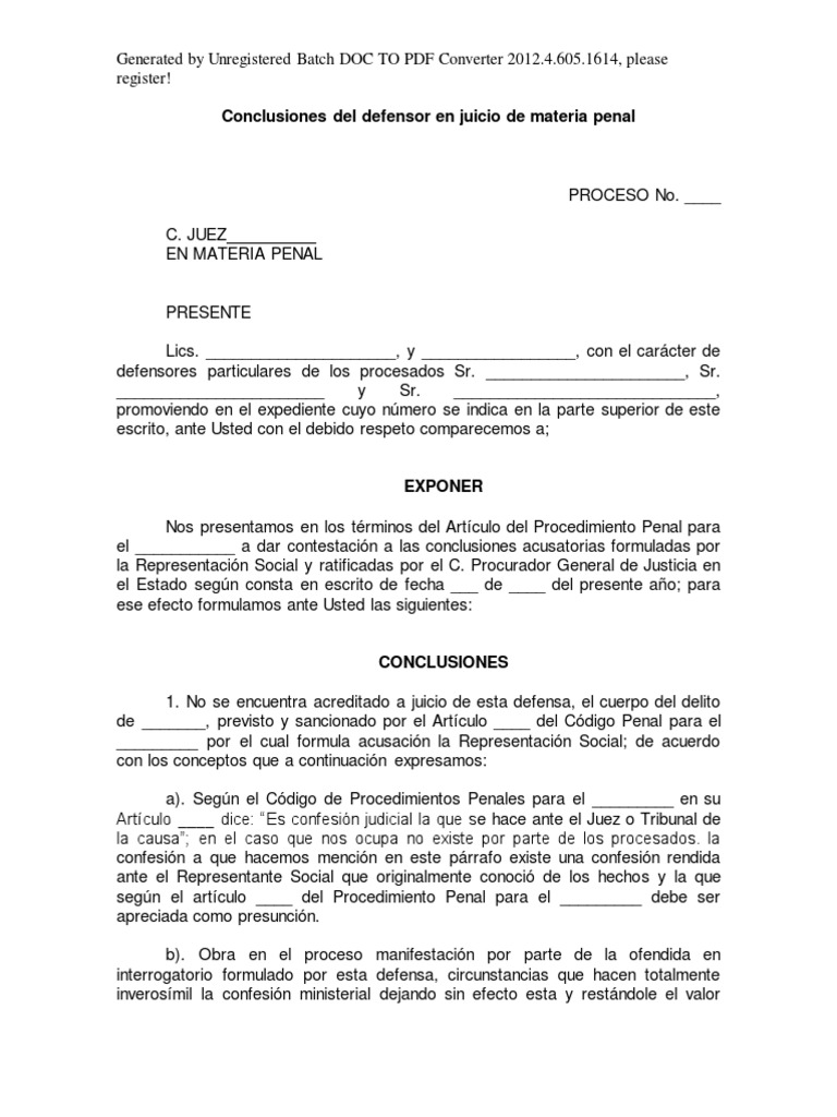 Formato Penal Proceso Penal | PDF | Procedimiento Criminal | Derecho penal