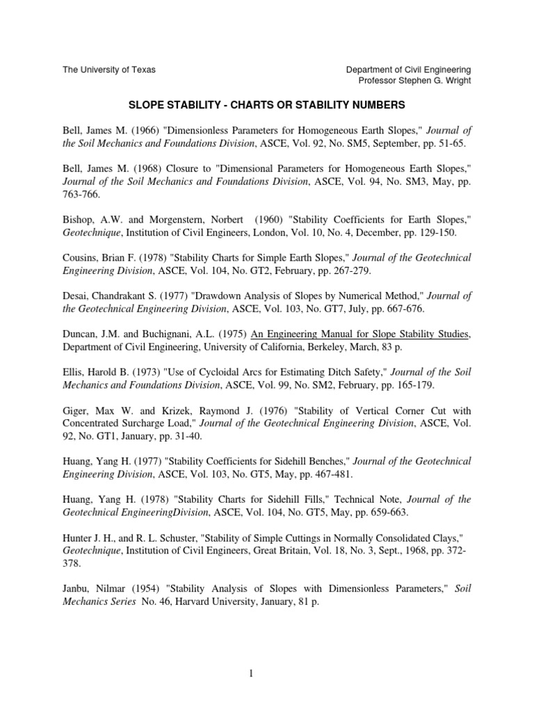 Slope Stability-Charts or Stability Numbers | PDF | Geotechnical ...