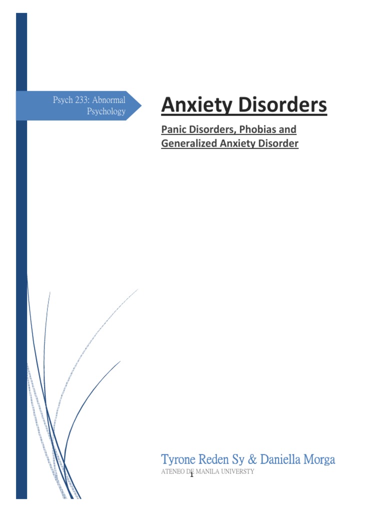Anxiety Disorders: A Case Study Analysis | PDF | Phobia | Anxiety Disorder