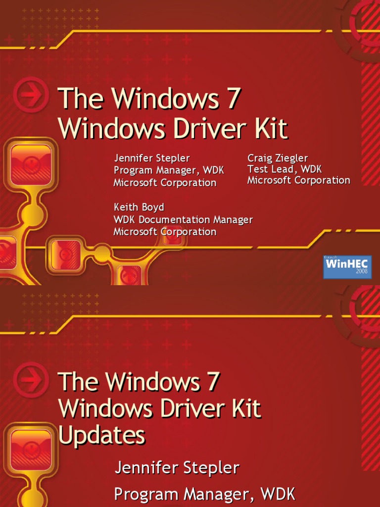 The Windows 7 Windows Driver Kit | PDF | Windows 7 | Microsoft Windows