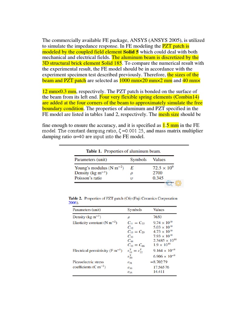 Ansys PZT | PDF | Stiffness | Graphical User Interfaces