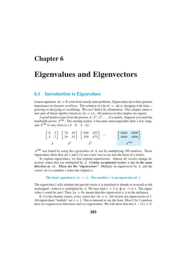 Eigen Values | PDF | Eigenvalues And Eigenvectors | Matrix (Mathematics)