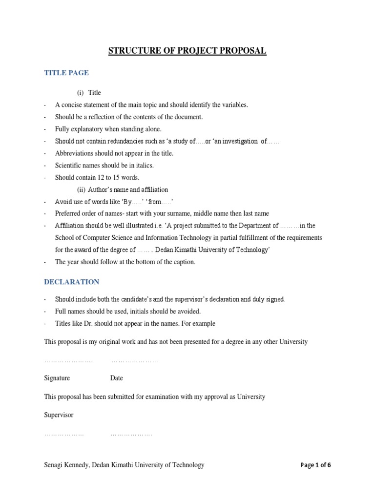 Structure of Project Proposal | PDF | Literature Review | Paragraph