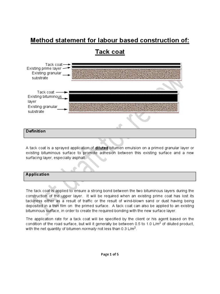 Tack Coat - Labor Based Construction | PDF | Asphalt | Traffic