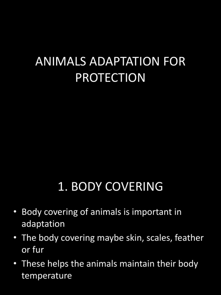 Animals Adaptation For Protection | PDF