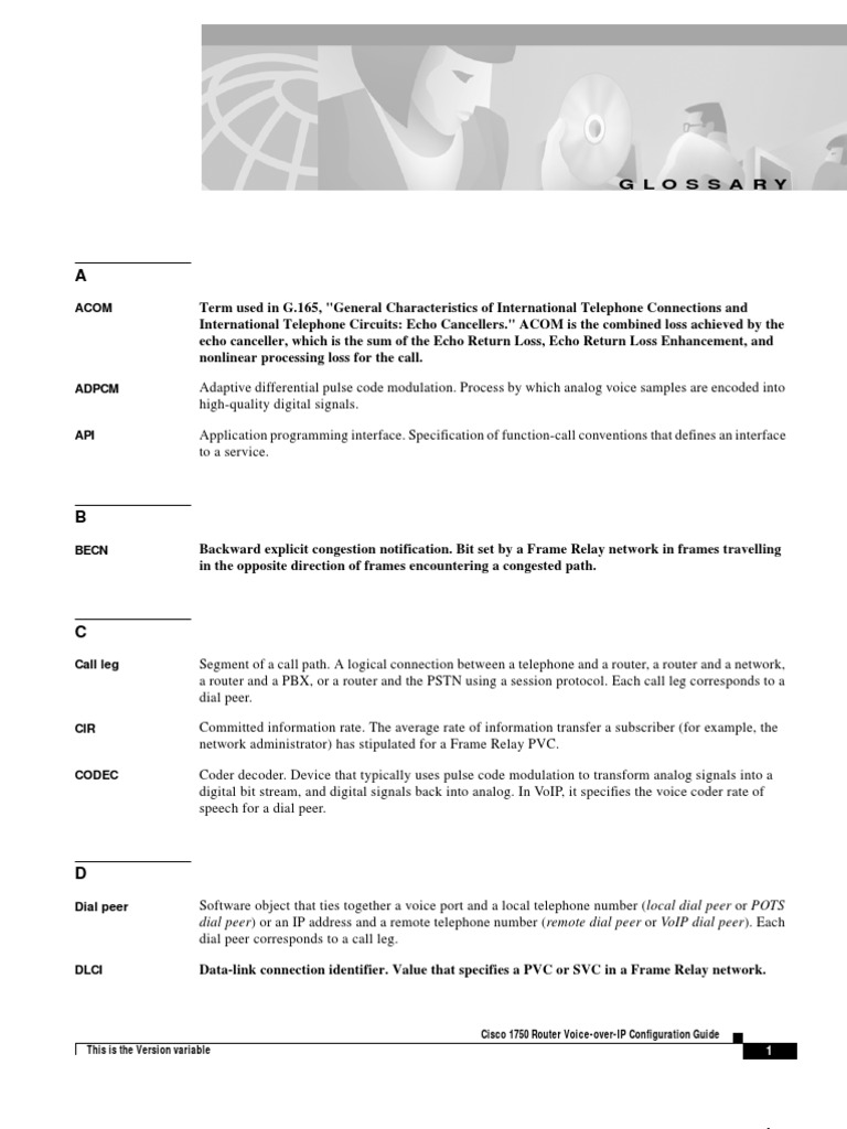 Glossary: Dial Peer) or An Ip Address and A Remote Telephone Number ...