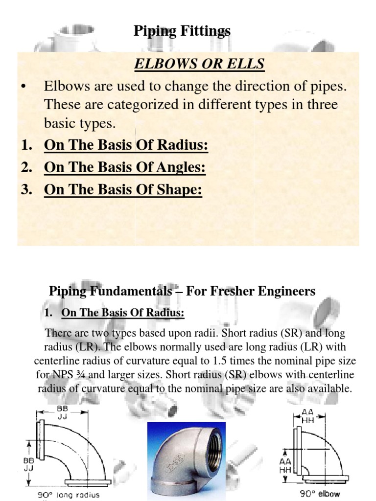 Piping Fittings: Elbows or Ells | PDF