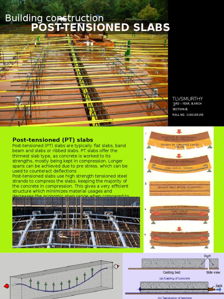 Post Tensioned Slabs | PDF | Prestressed Concrete | Architectural Design