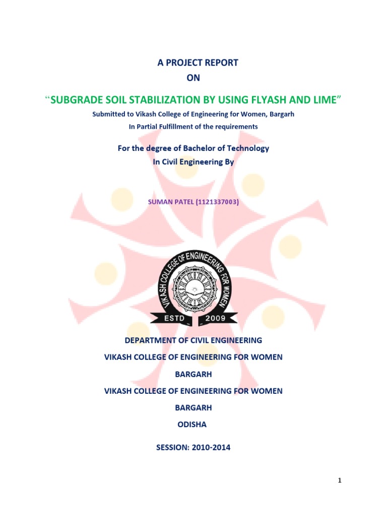 Subgrade Soil Stabilization Report | PDF | Soil | Calcium