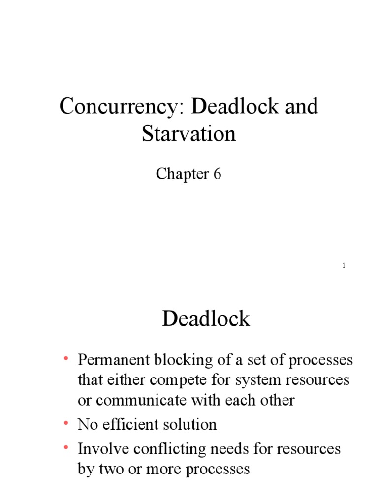 Concurrency Deadlock And Starvation Pdf Process Computing Concurrency Computer Science