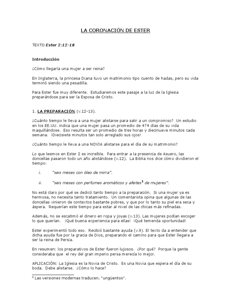 Ester 2 (12-18) La Coronacion de Ester | PDF | Cristo (título) | Dios