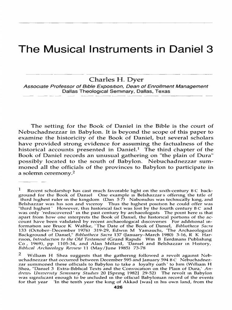 Musical Instruments in Daniel 3 | Musical Instruments | Book Of Daniel