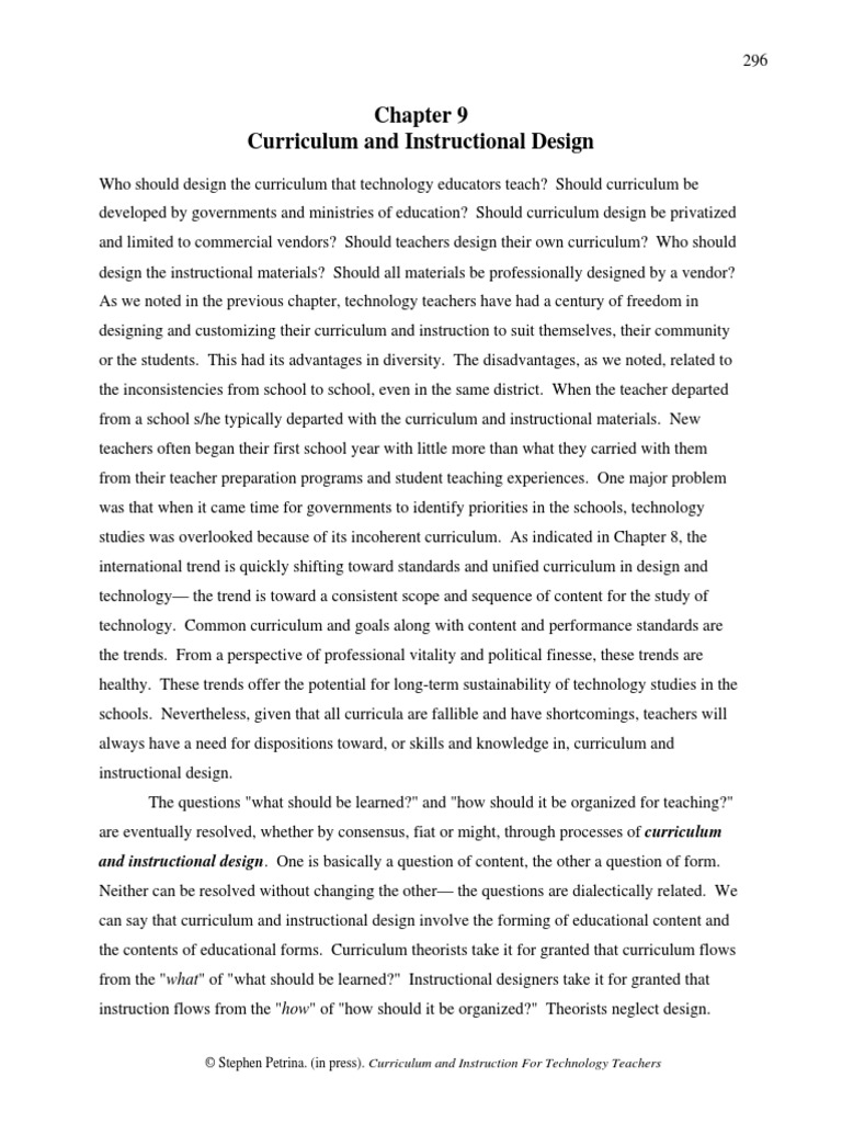 Chapter 9 | PDF | Instructional Design | Curriculum