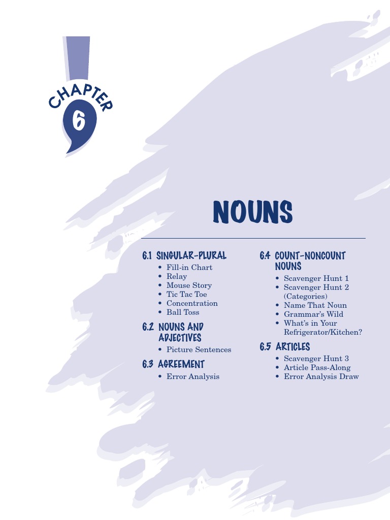 FUN WITH GRAMMAR (NOUNS) Chap06.pdf by Betty Azar | PDF | Grammatical ...