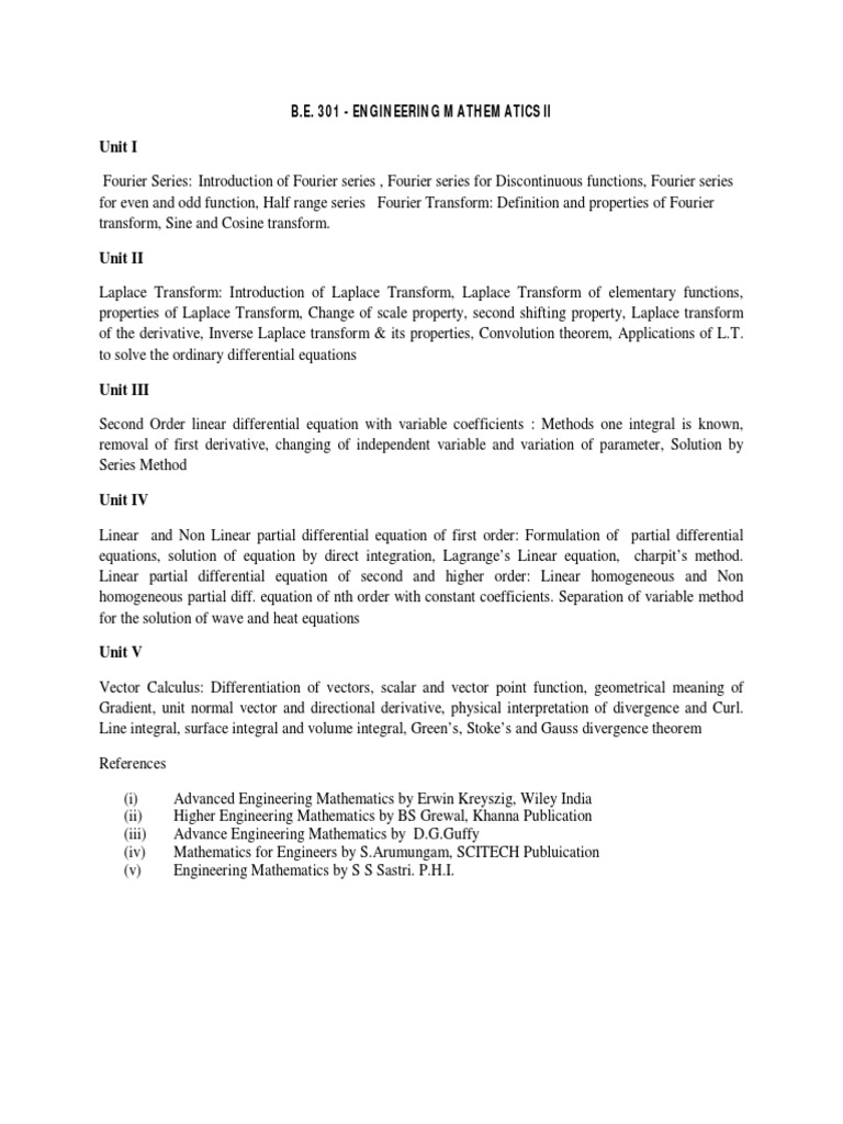 RGPV Syllabus | PDF | Stress (Mechanics) | Fourier Series